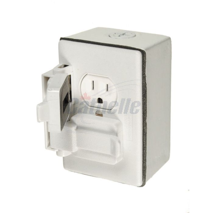 Cathelle 5556W Duplex Weatherproof Outlet Kit - White - Preston Hardware
