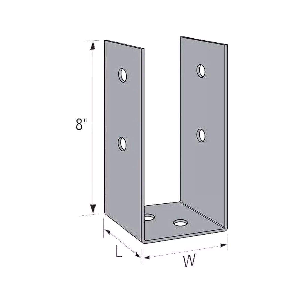 Simpson 6" X 6" Post Bracket, Hot Dipped Galvanized WUB66HDG - Preston ...