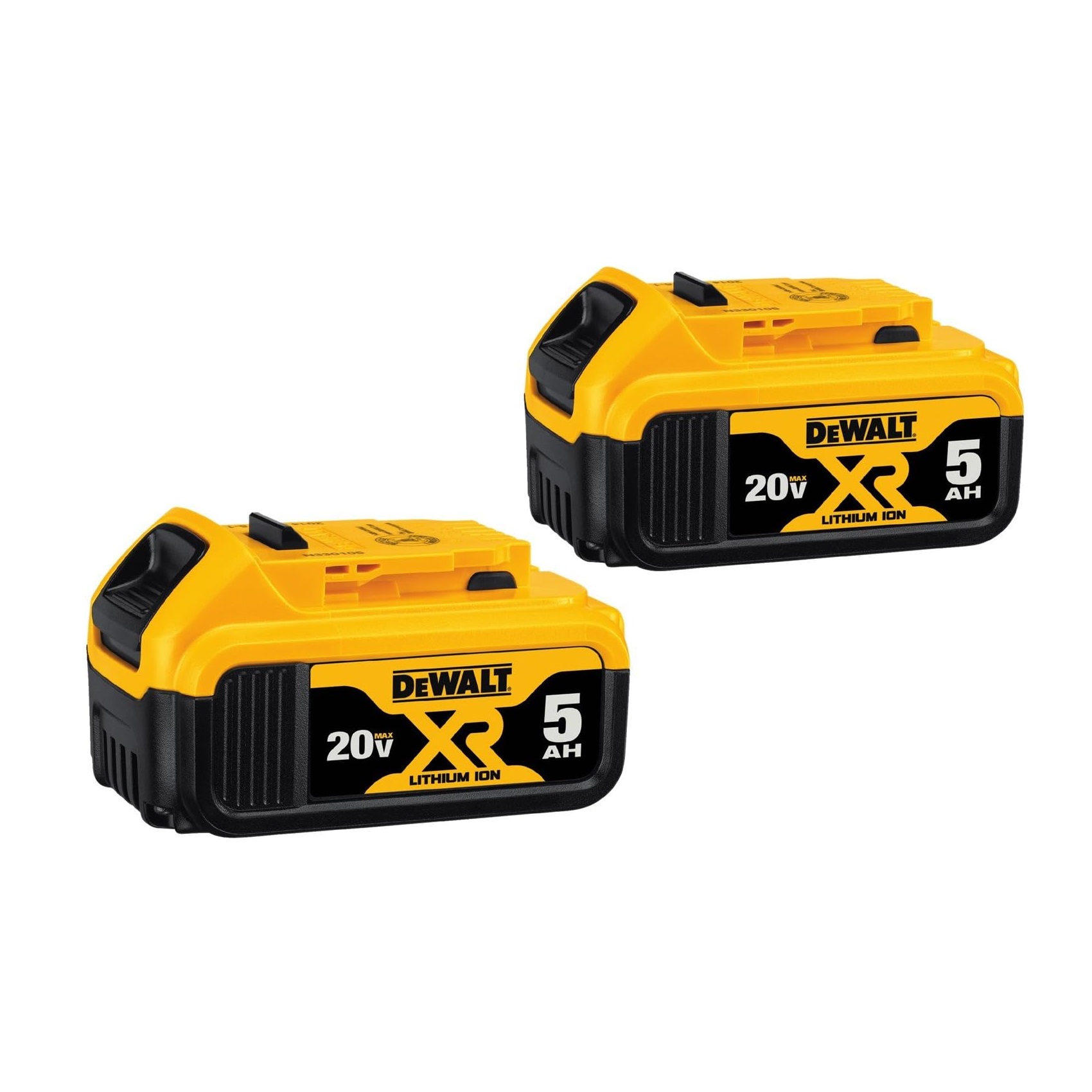DeWalt DCB205-2 20V 5AH Battery, 2 Pack - Black & Yellow - Preston Hardware