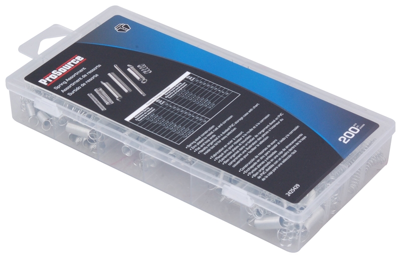 ProSource 61250 Spring Assortment, Spring Steel, Zinc, 200-Piece ...