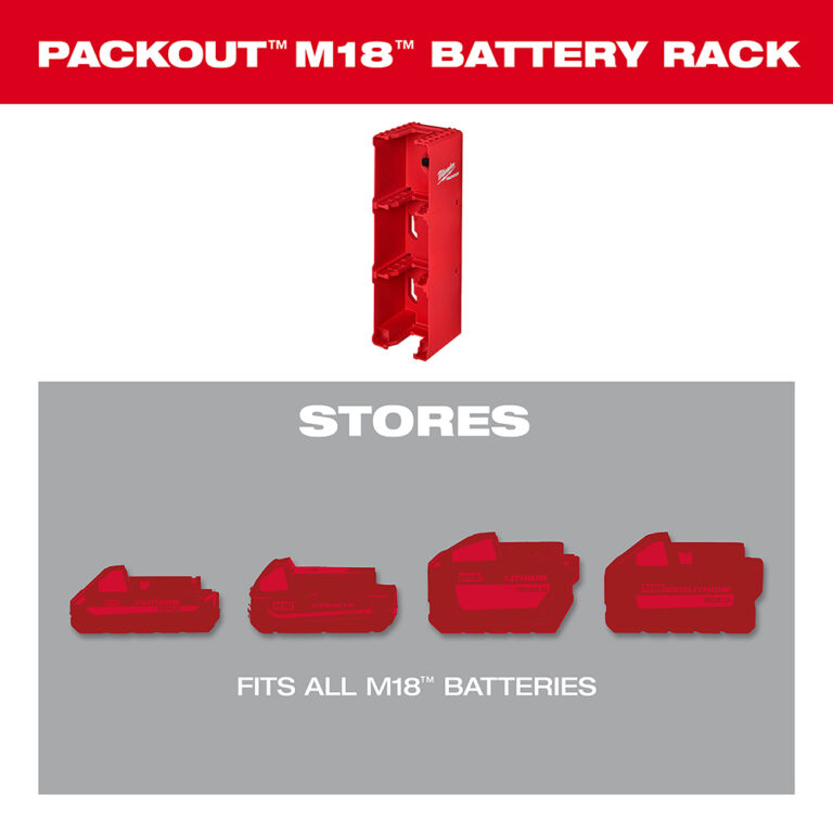 Milwaukee 48-22-8339 Packout M18 Battery Rack - Preston Hardware