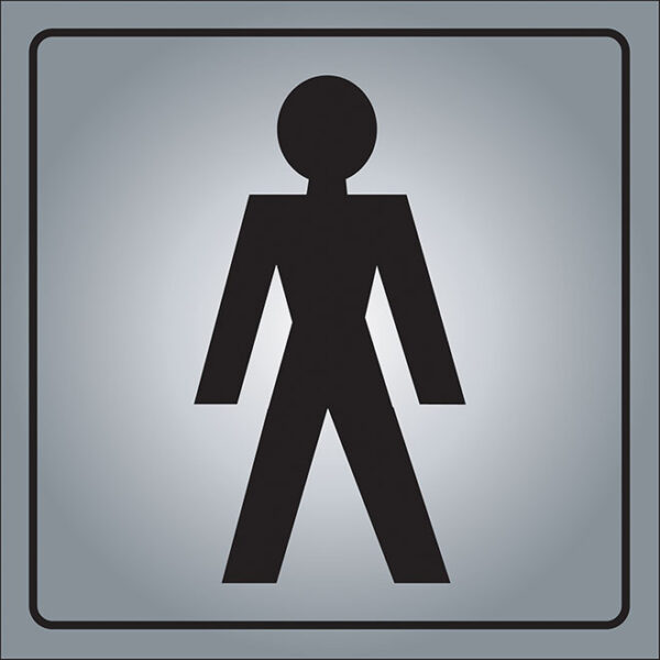 Klassen 1182552 5-1/2" x 5-1/2" International Men's Room Sign ...