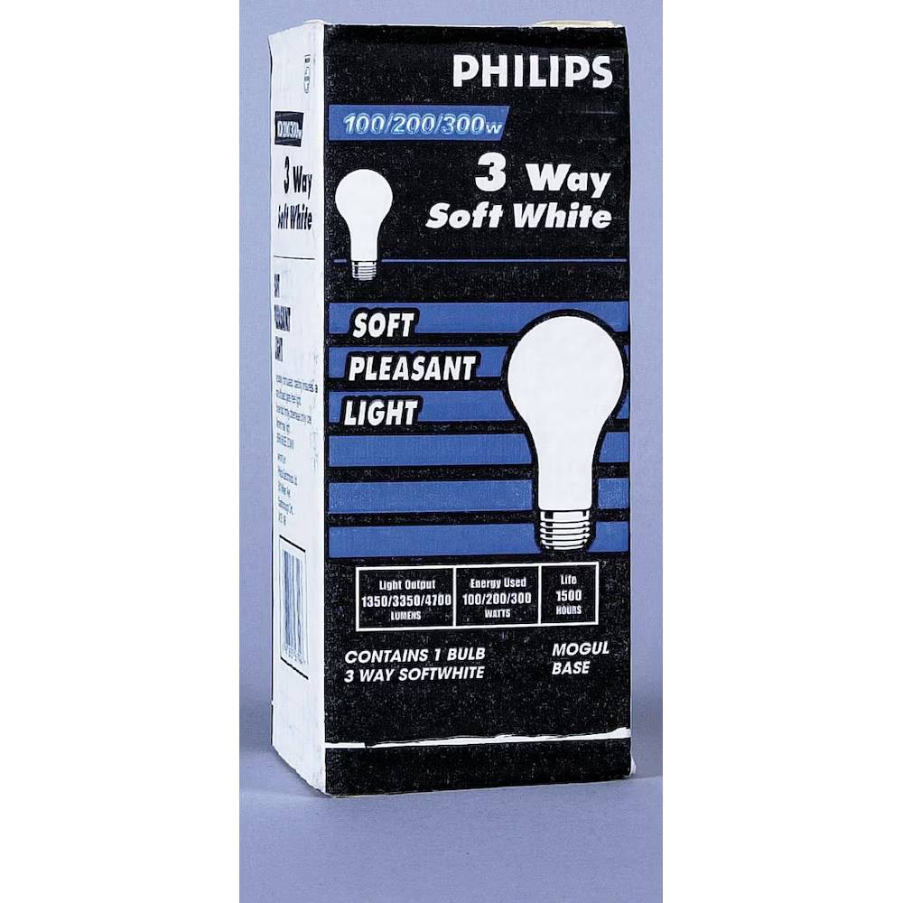 Philips PS25 3-Way Mogul Long Life 100-200-300W PS25 Lightbulb ...