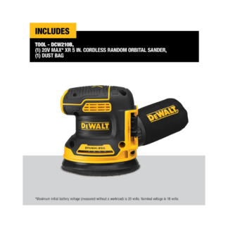 DeWalt DCW210B 20V MAX Orbital Sander - Tool Only - Preston Hardware