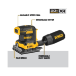 DeWalt DCW200B 1/4" 20V MAX XR Variable Speed Palm Sander - Tool Only ...