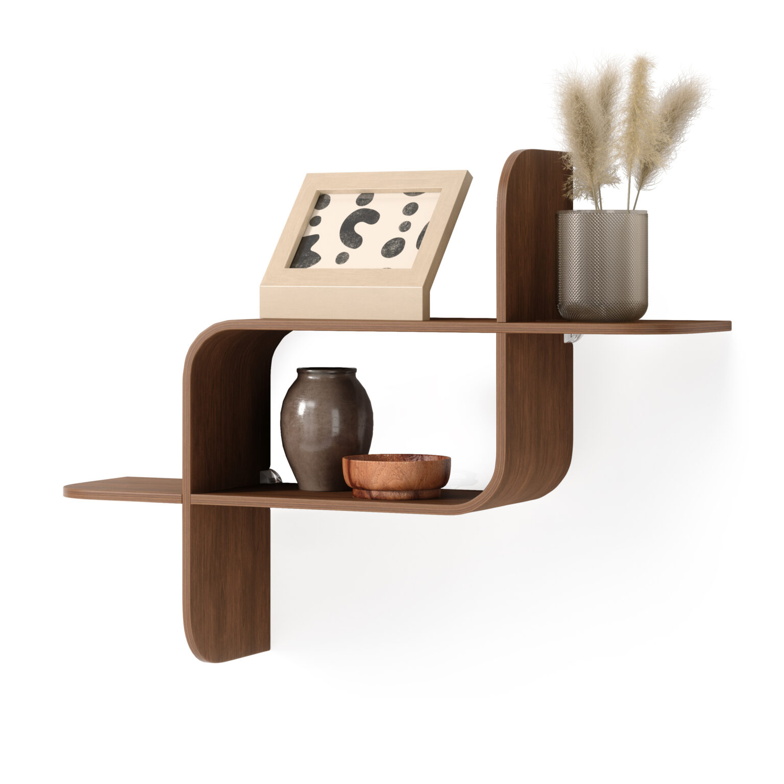 Umbra 1017571-1055 Montage Wall Shelf - Light Walnut - Preston Hardware