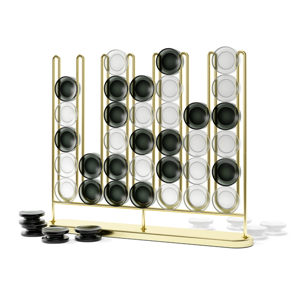 Umbra 1017364-104 Stax 4 in a Row - Brass - Preston Hardware