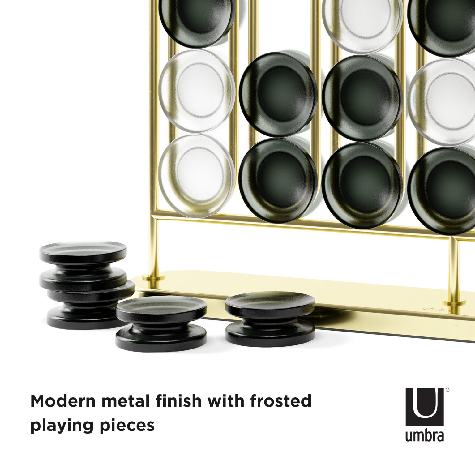 Umbra 1017364-104 Stax 4 in a Row - Brass - Preston Hardware