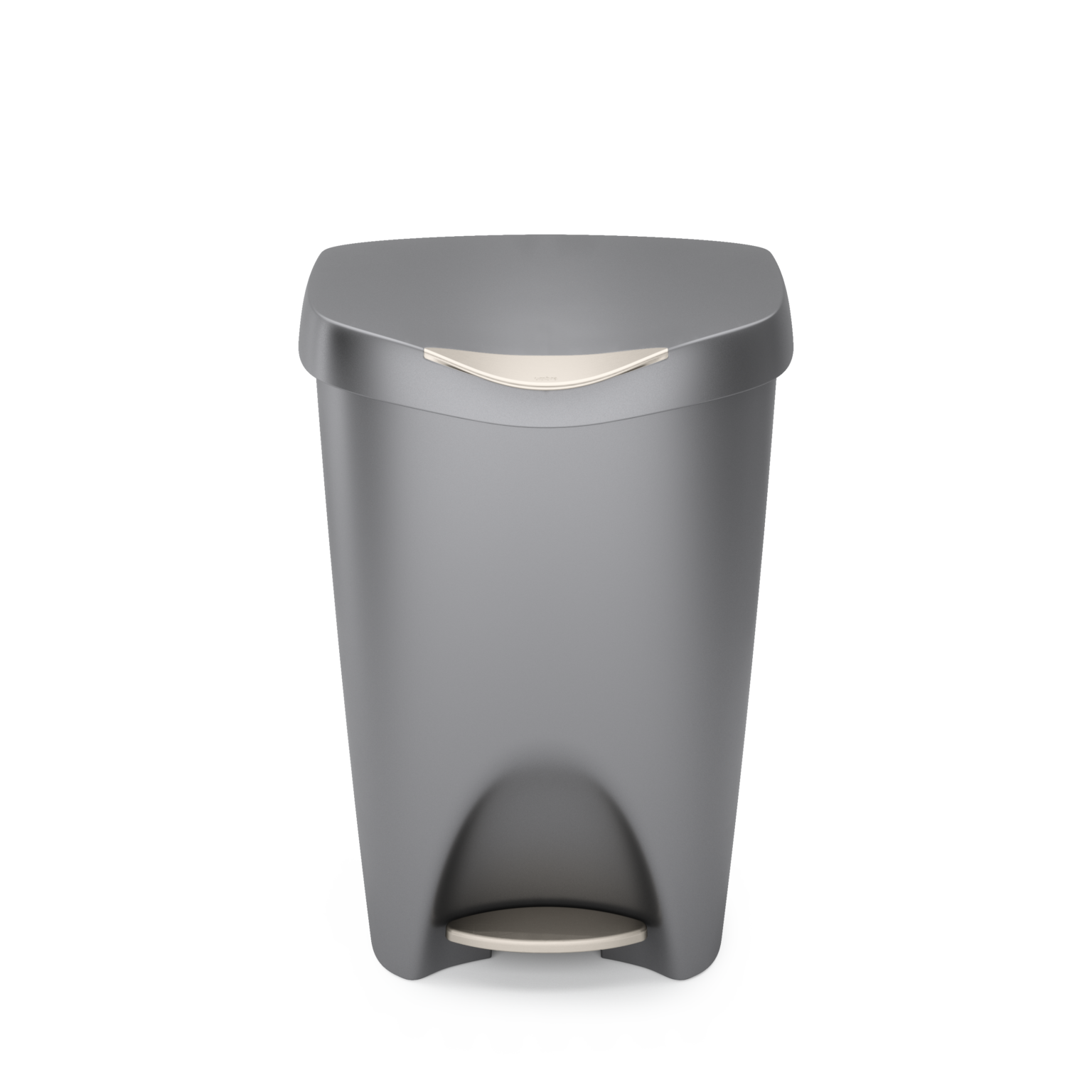 Umbra 084200-410 50 L Brim Trash Can with Lid - Nickel - Preston Hardware