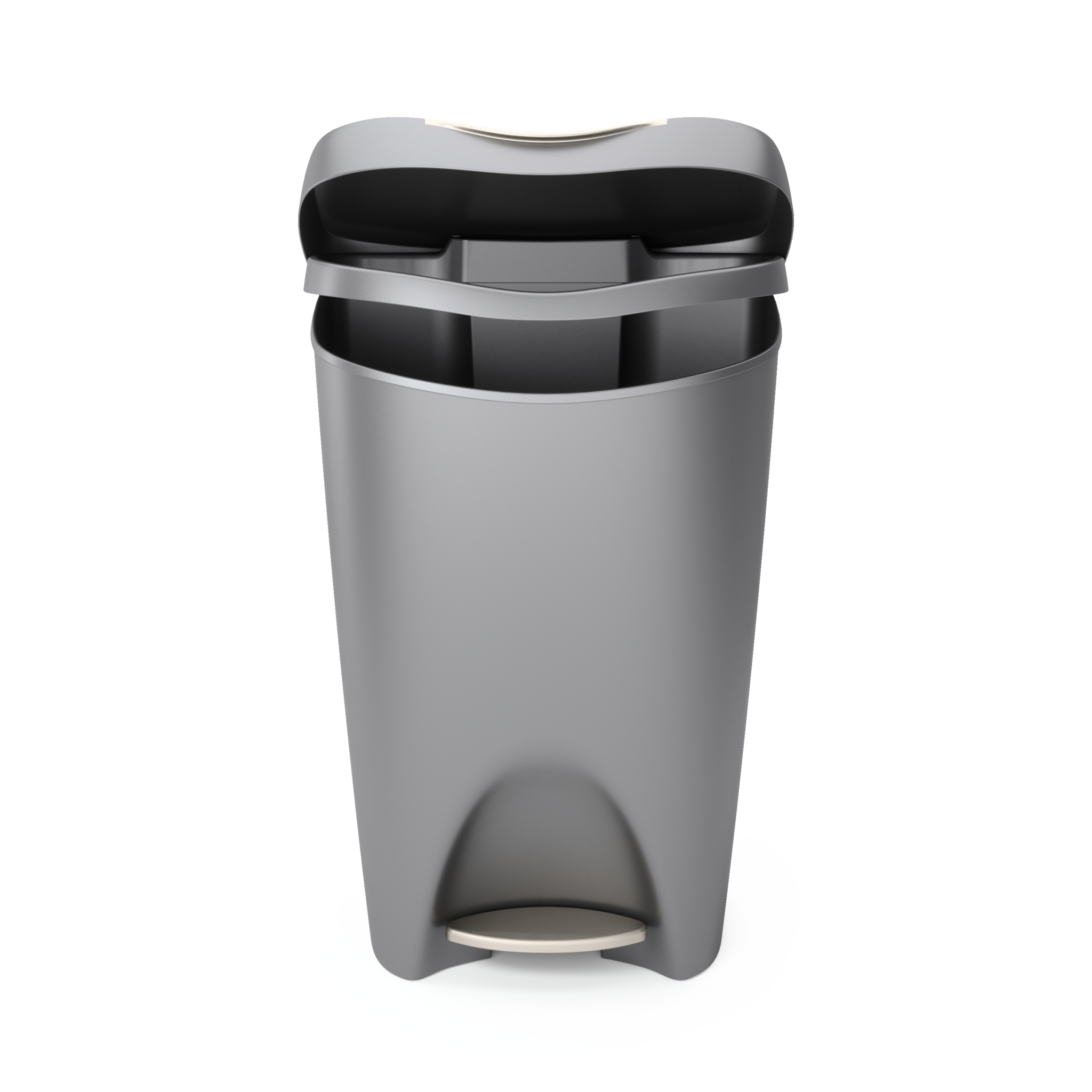 Umbra 084200-410 50 L Brim Trash Can with Lid - Nickel - Preston Hardware