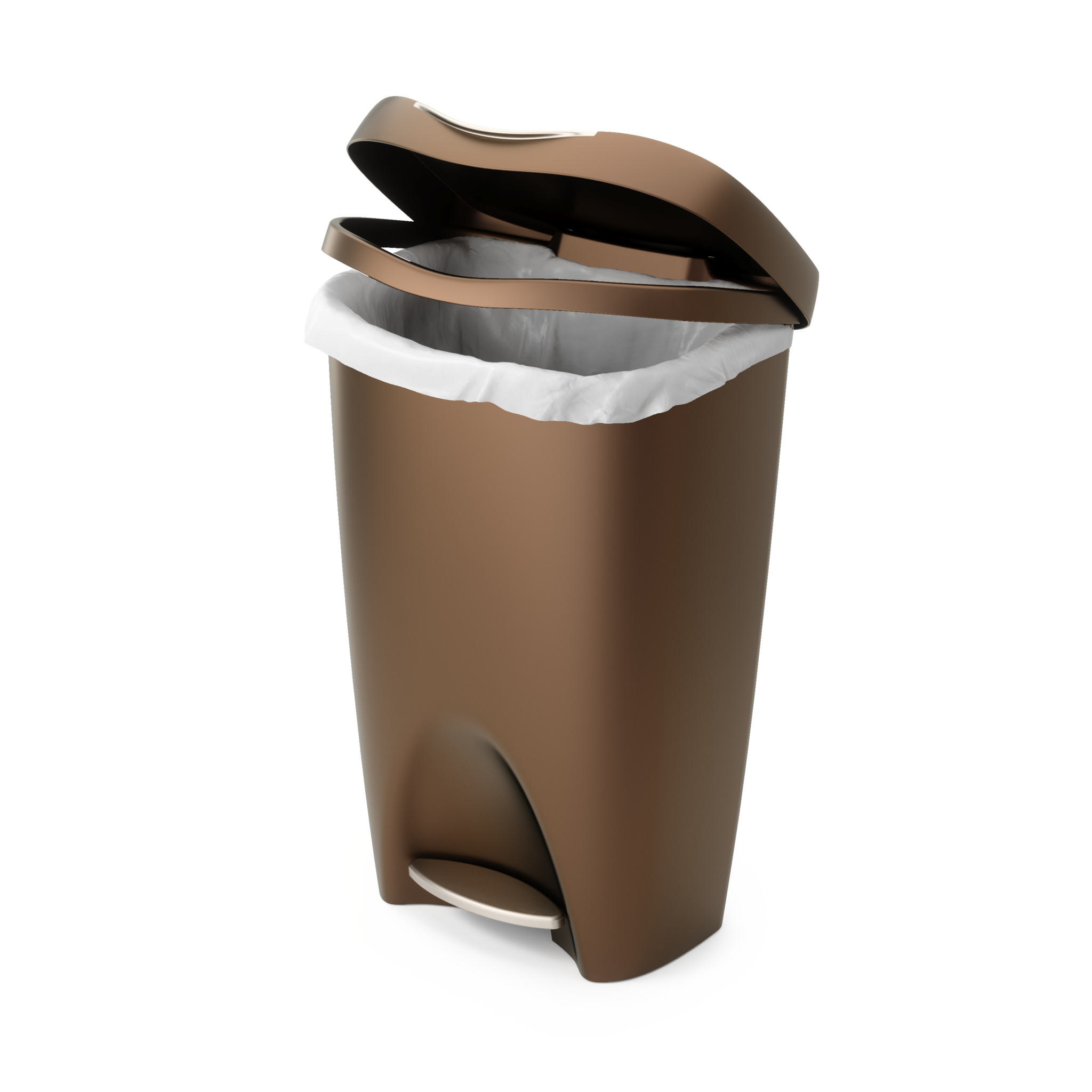 Umbra 084200-125 50 L Brim Trash Can with Lid - Bronze - Preston Hardware