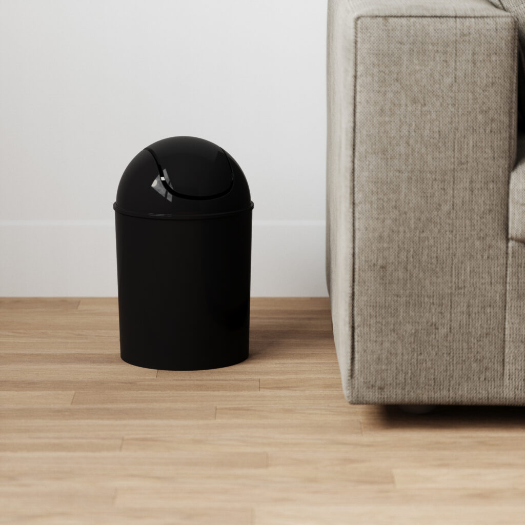 Umbra 086701-040 5L Mini Trash Can - Black - Preston Hardware