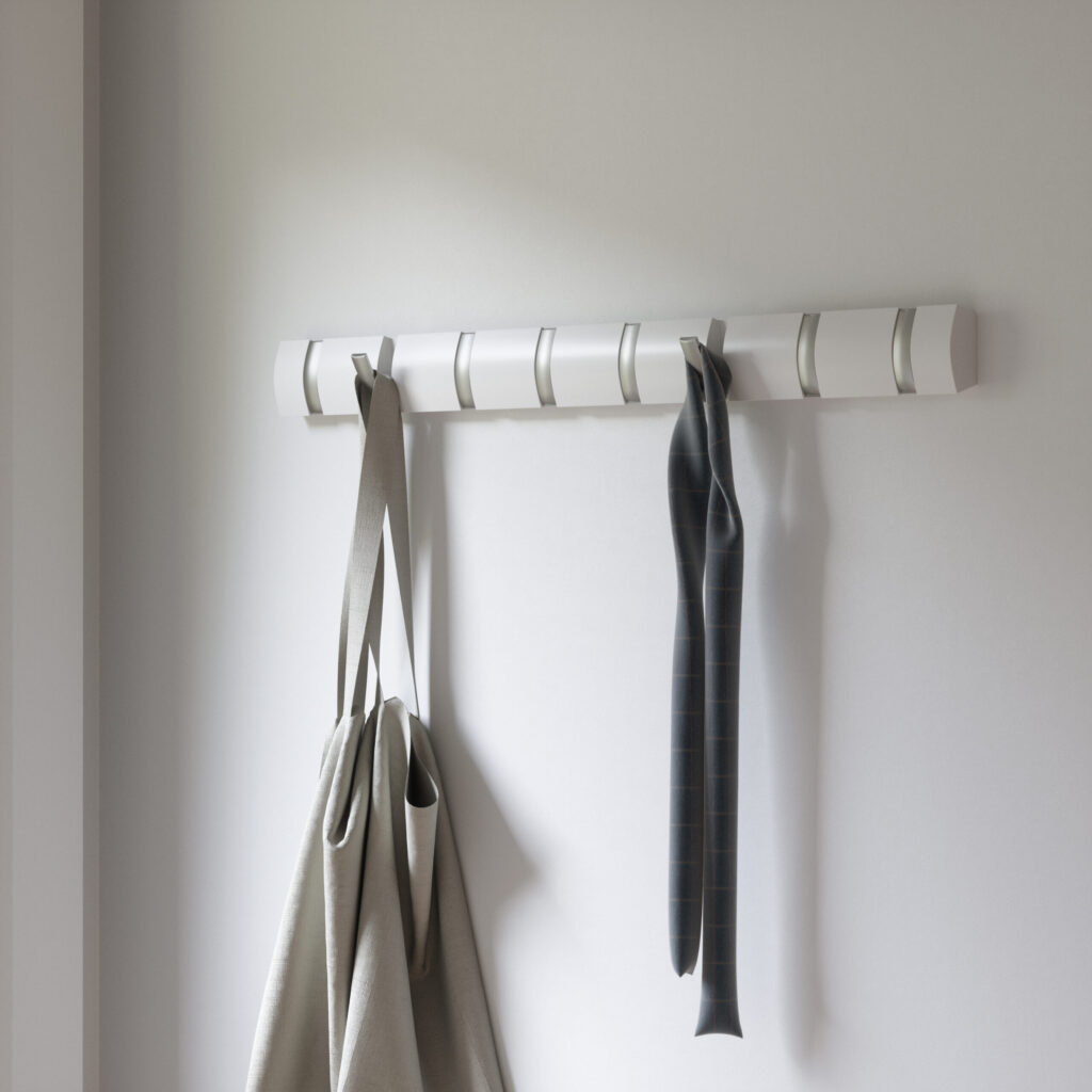 Umbra 318858-660 Flip Wall Mounted Hook - White - Preston Hardware