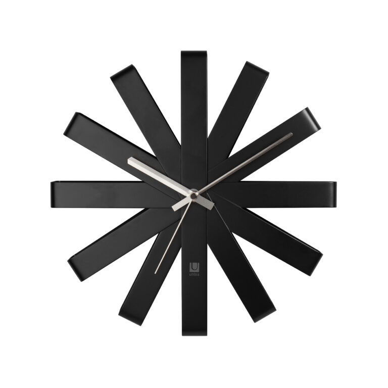 Umbra 118070-040 Ribbon Wall Clock - Black - Preston Hardware
