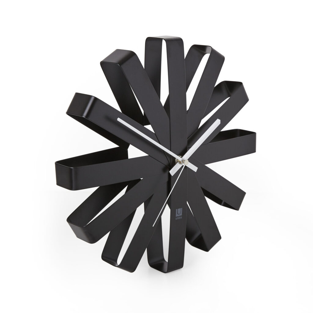 Umbra 118070-040 Ribbon Wall Clock - Black - Preston Hardware