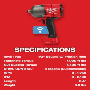 Milwaukee 2863-20 M18 Fuel High Torque Impact Wrench - Preston Hardware