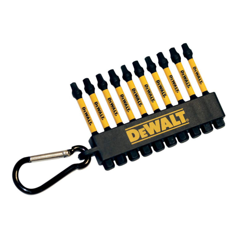 DeWalt DWA2SQ2IRCARC #2 x 2" Square Impact Driver Carabiner Bit Set ...