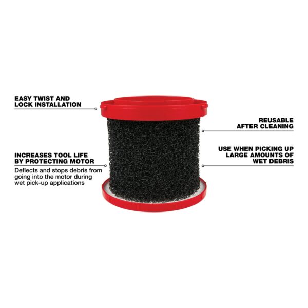 Milwaukee 49-90-2015 Foam Wet Filter - Preston Hardware