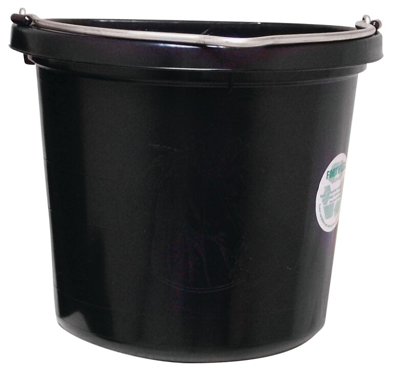 Fortex-Fortiflex FB-120BX 20qt Rubber & Polyethylene Bucket - Black ...