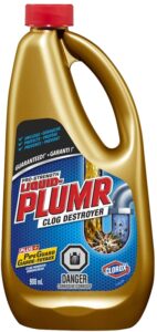 Liquid-Plumr 01811PK01 Clog Remover, Liquid, Pale Yellow, Bleach, 900 ...