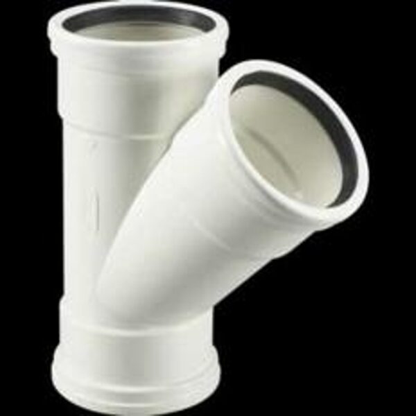 IPEX 43304 Pipe Wye, 1-1/2 x 1-1/2 x 1-1/4 in, Hub, PVC - Preston Hardware