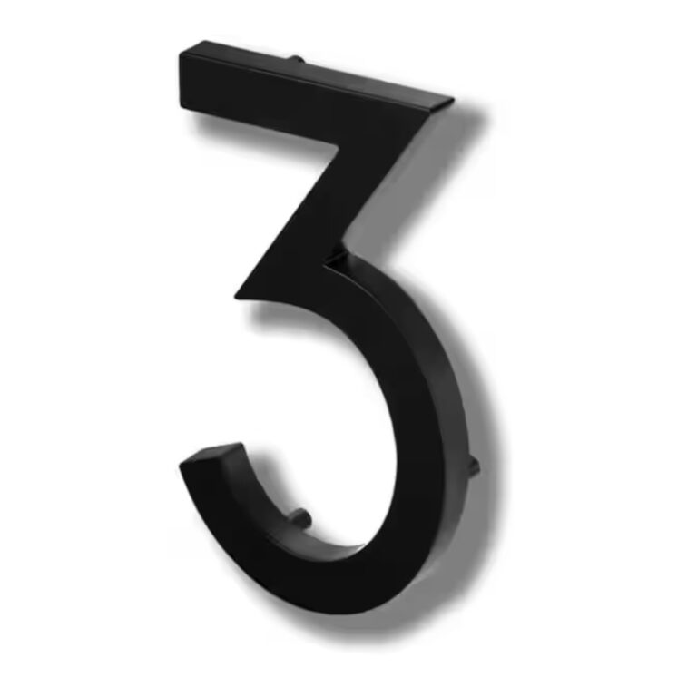 Richelieu 1050920 10" Cast Aluminum Elite House Number #3 - Black ...