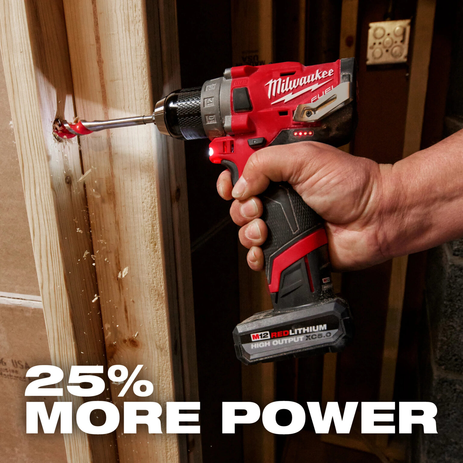 Milwaukee 48-11-2450 M12 REDLITHIUM High Output XC5.0 Battery Pack ...